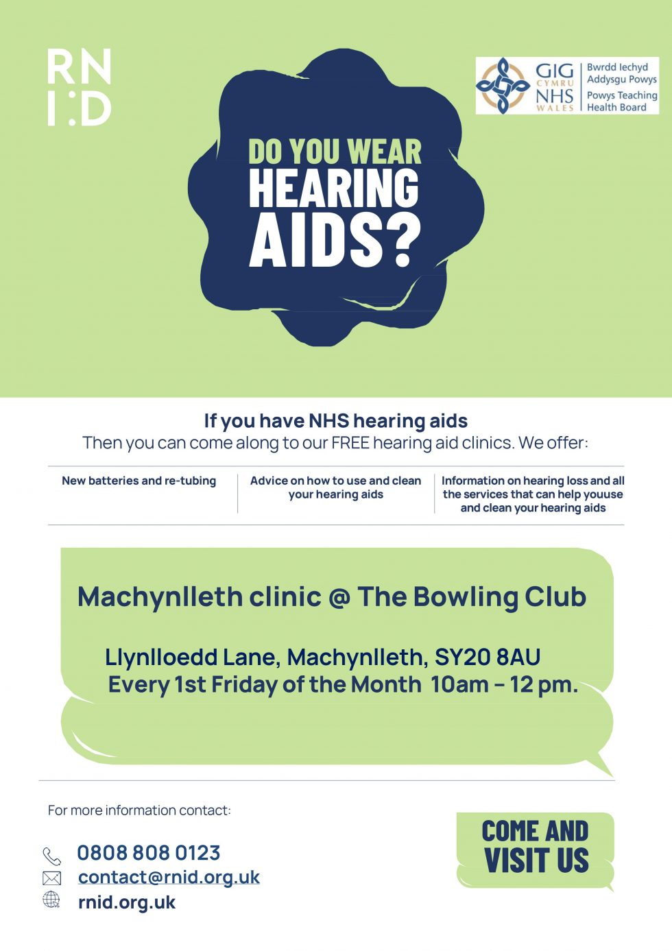 FREE NHS Hearing Aid Clinics | Dyfi Valley Health